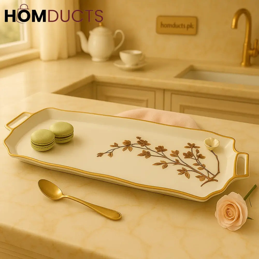 Luxe Cherry Blossom Ceramic Tray – Homducts