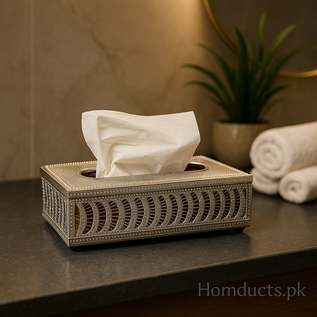 Premium Crystal-Design Tissue Box Holder – Luxury Decorative Tabletop ...