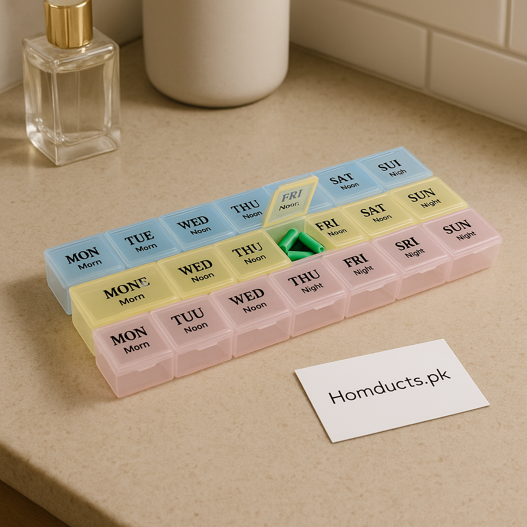 Weekly Pill Organizer Box – 7 Days Medicine Storage with Morning, Noon ...