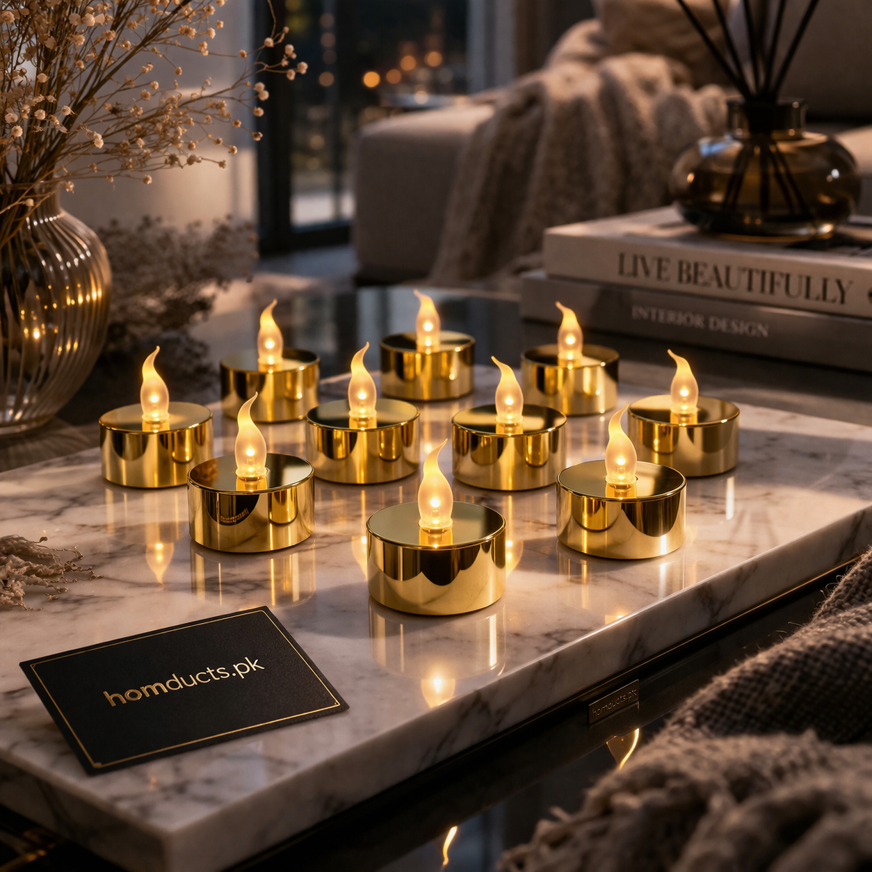 Luxury Flameless LED Tealight Candles – Elegant Flickering Ambient Lig ...