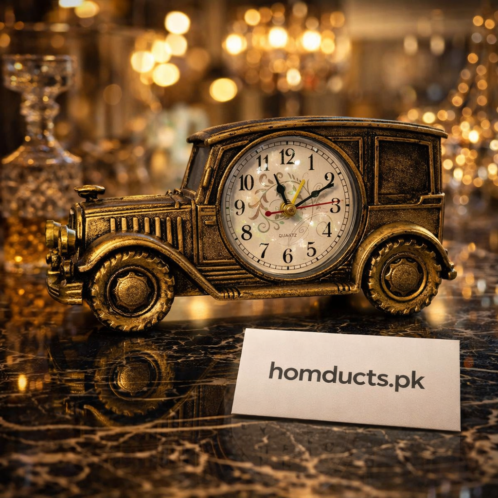Vintage Classic Car Table Clock – Luxury Antique Style Decorative Alar ...