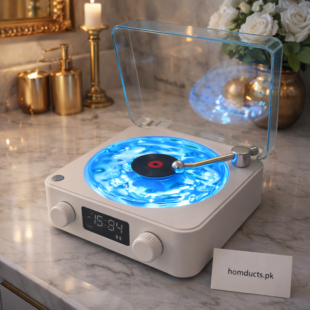 Luxury Turntable-Style Waterproof Bluetooth Speaker with LED Glow – Pr ...
