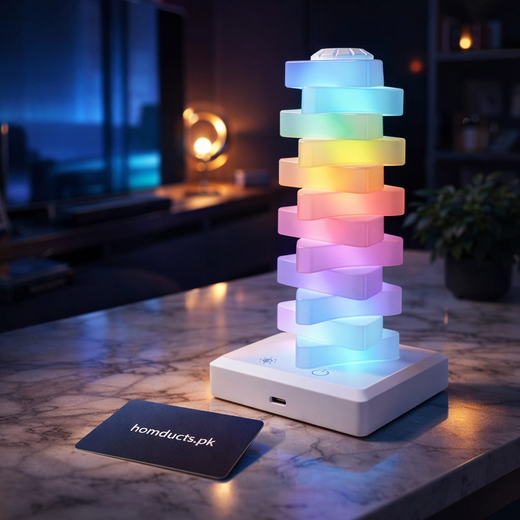 Luxury RGB Modular Ambient Desk Lamp – USB Rechargeable, Multi-Color M ...