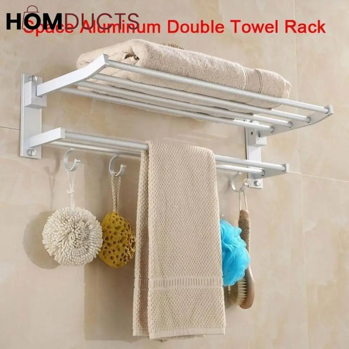 Aluminium Double Towel Rack – Homducts