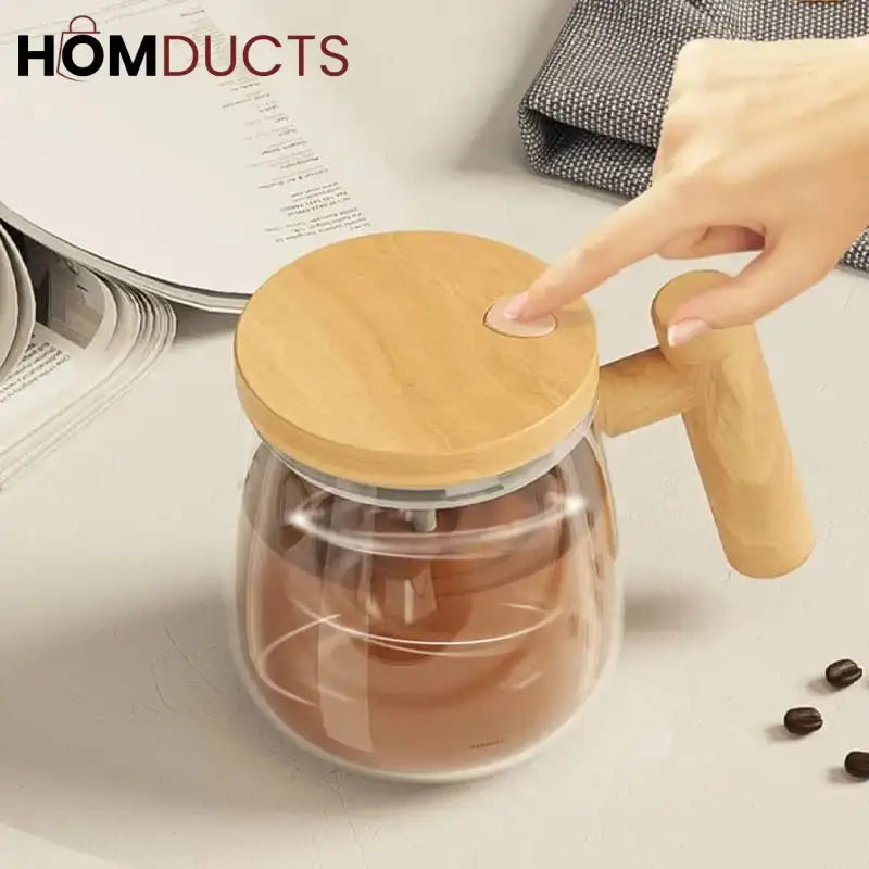 Auto Stirring Borosilicate Glass Cup – Homducts