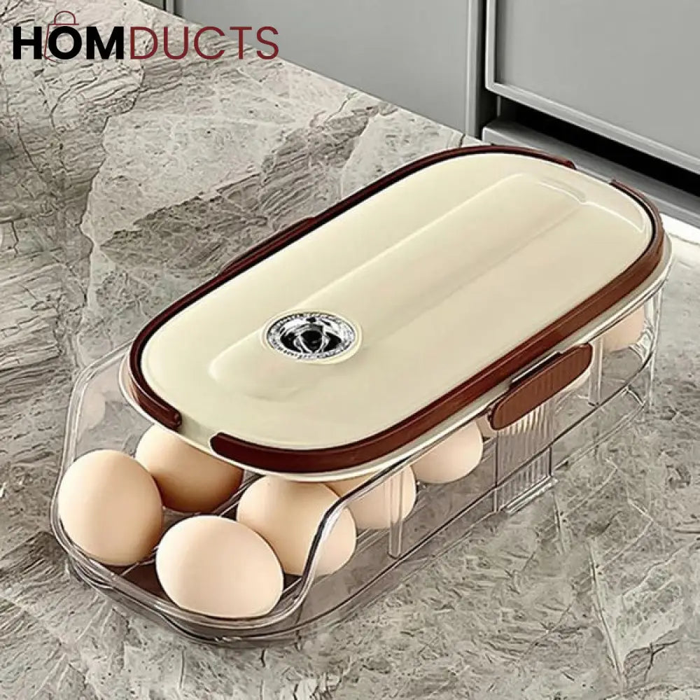 Automatic Rolling Egg Dispenser for Easy Kitchen Storage – Homducts