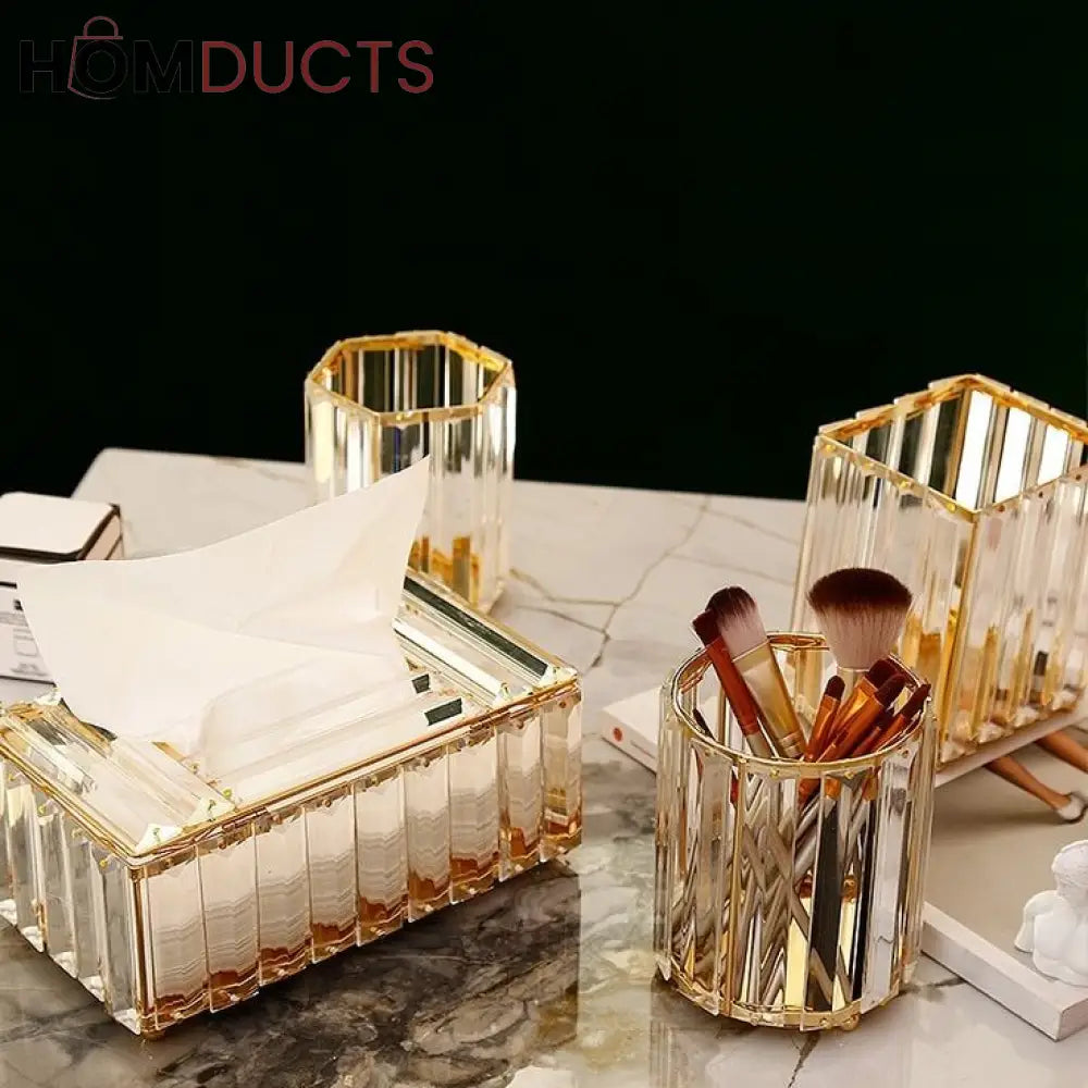 Crystal Glass Tissue Box – Homducts