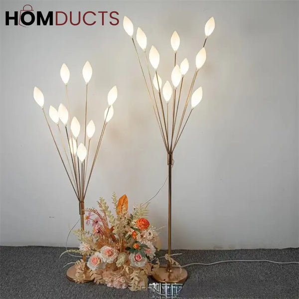 Glowing Brushed Flower Buds: Elegant Wedding Stage & Roadway Light Dec ...