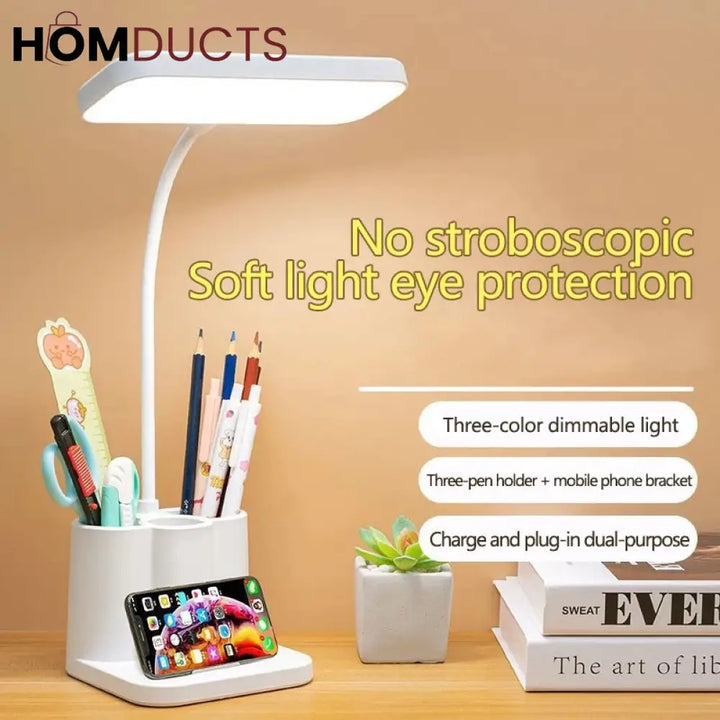 Led Eye Protection Desktop Lamp With Holder – Homducts
