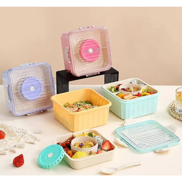Lunch Box With Separate Partition (Microwave Safe) – Homducts