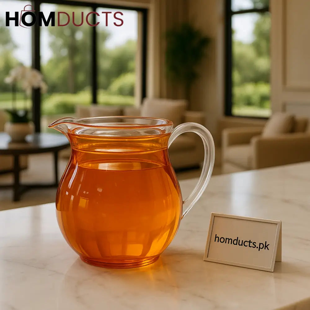 Luxury Orange Acrylic Water Jug with Lid – Premium Quality Pitcher ...