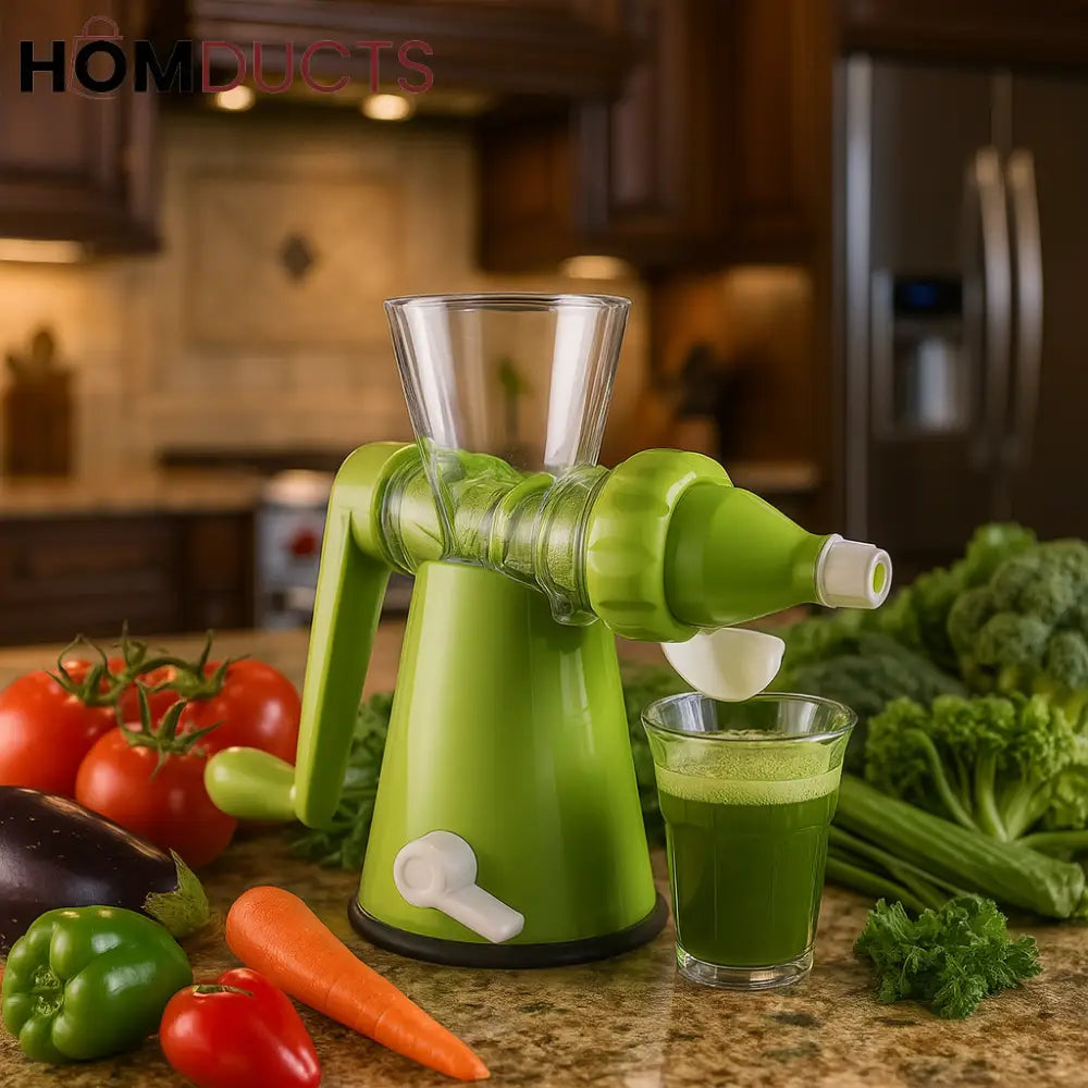 Manual Vegetable & Fruit Juicer – Hand Crank Juice Extractor for Healt ...