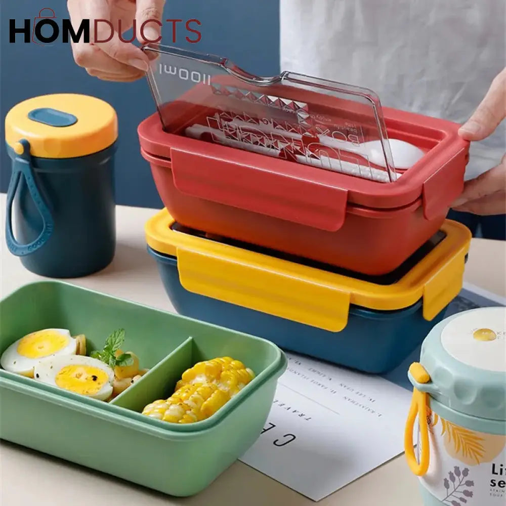 Portable Lunch Box With Spoon – Homducts