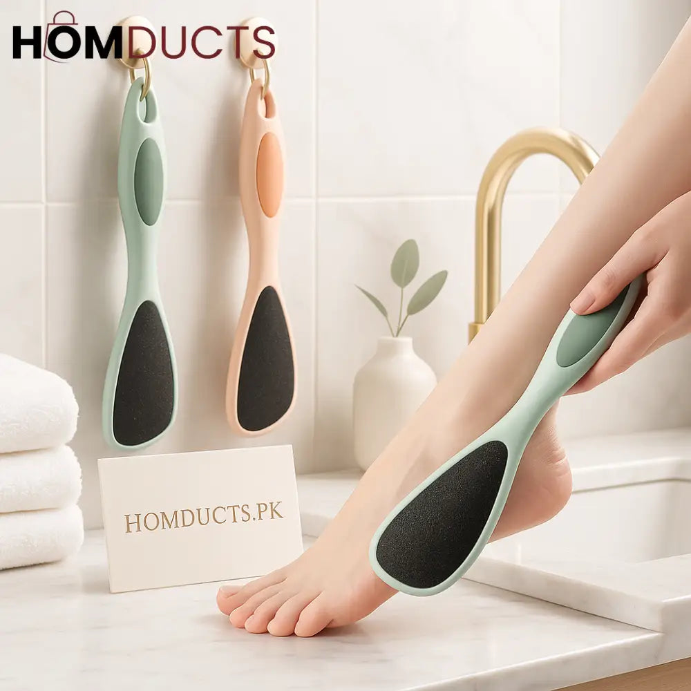 Premium Dual-Sided Foot Scrubber – Pedicure Callus Remover Tool – Homducts