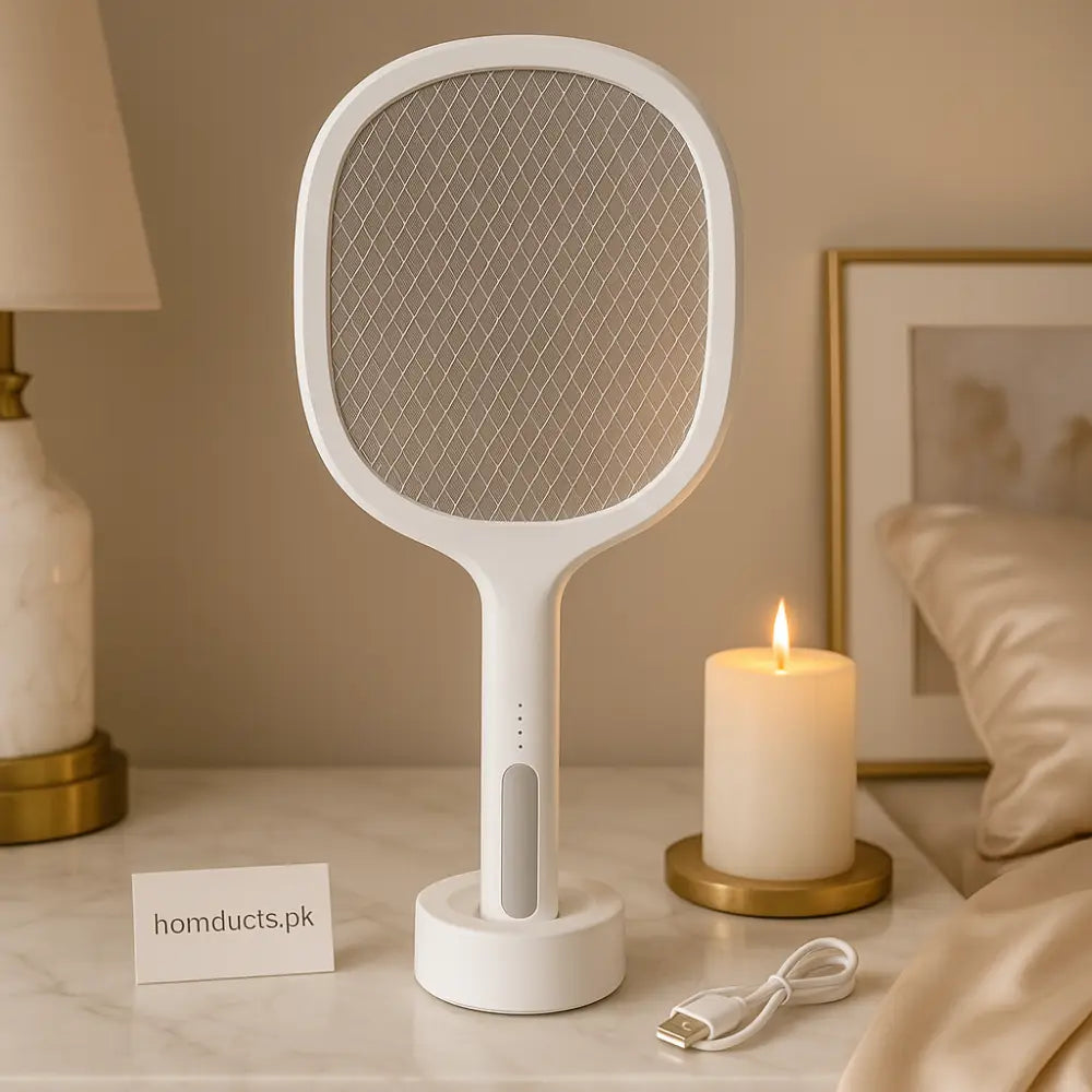 Premium Rechargeable Electric Mosquito Swatter with Charging Base – Du ...
