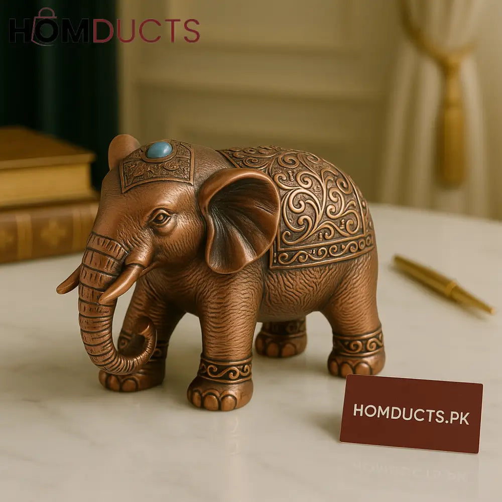 Regal Elephant Ashtray – Antique Copper Finish – Homducts