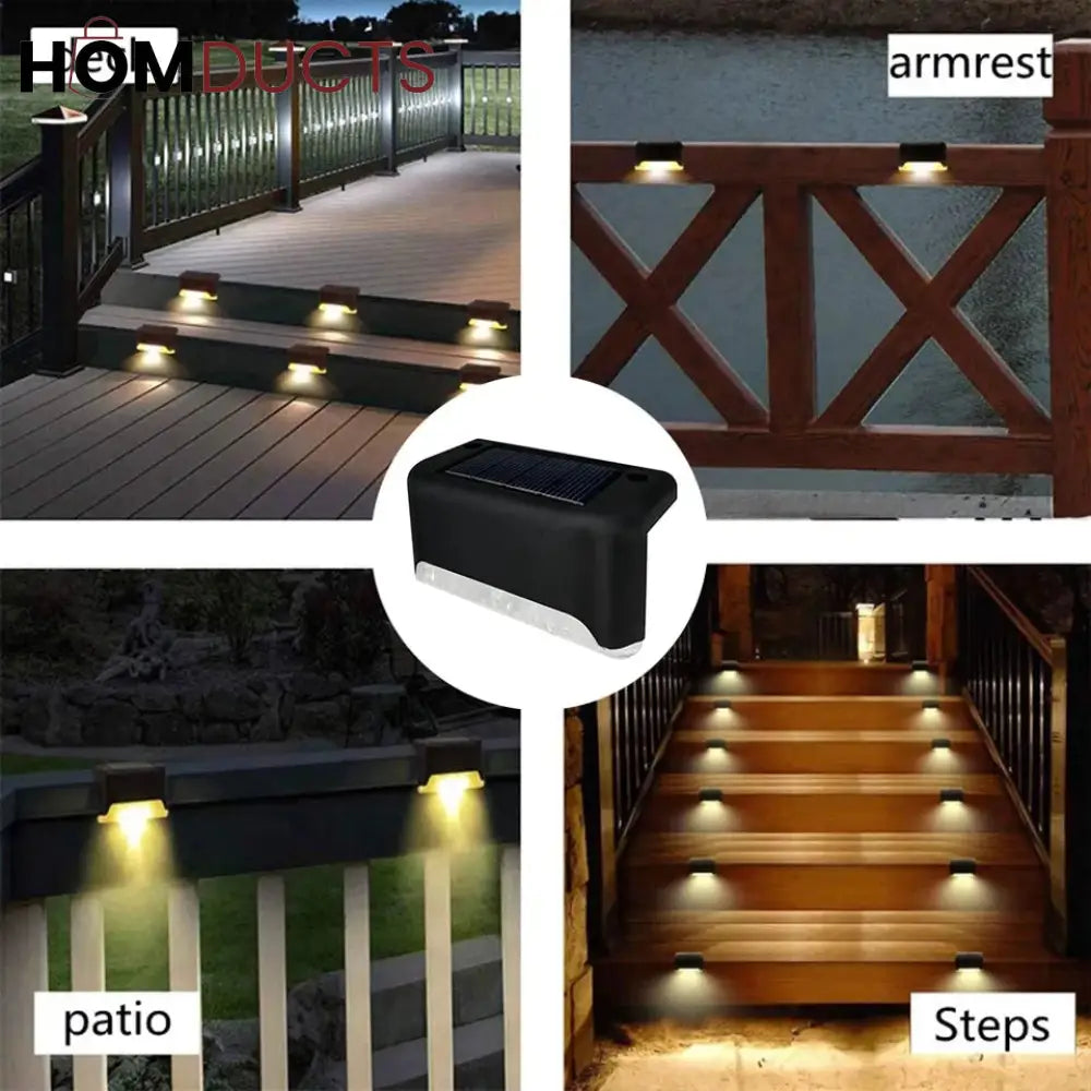 Solar Led Waterproof Light For Stairs And Outdoor (Pack Of 4) – Homducts