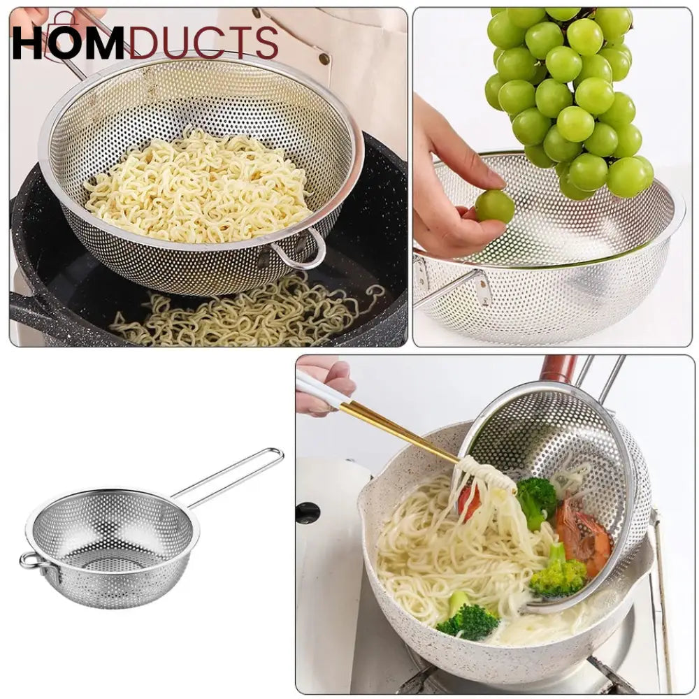 Stainless Steel Rice Strainer With handle – Homducts