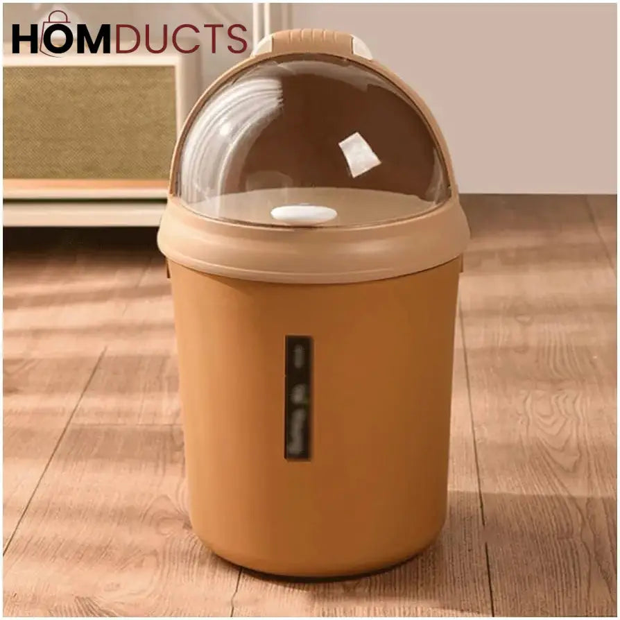 Stylish Acrylic Cover Trash Bin with Pressure Ring - Multiple Sizes ...