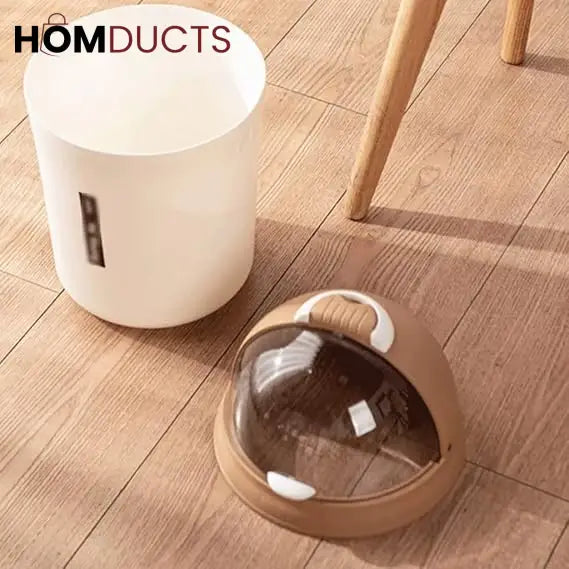 Stylish Acrylic Cover Trash Bin with Pressure Ring - Multiple Sizes ...