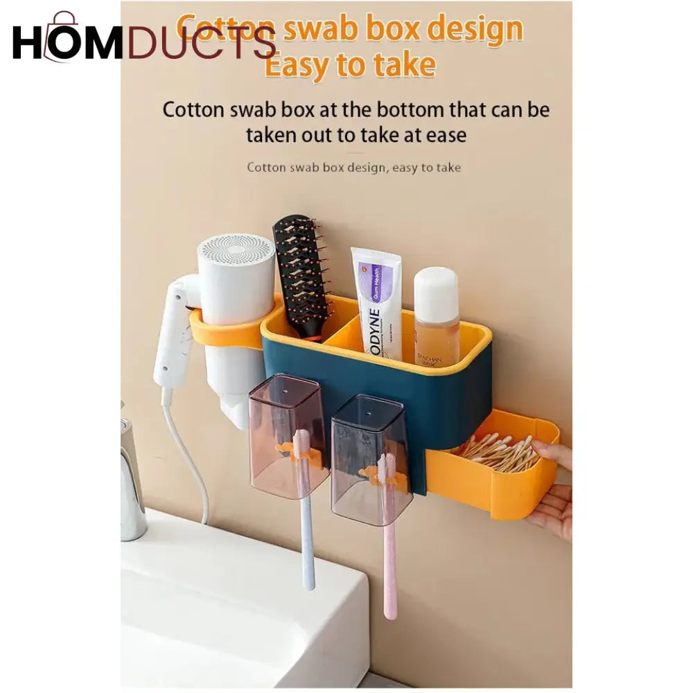 Wall Mounted Multifunctional Bathroom Rack – Homducts
