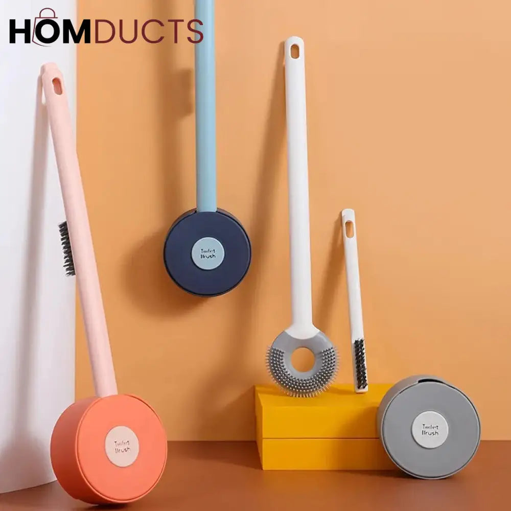 Wall Mounted Silicone Round Toilet Brush – Homducts