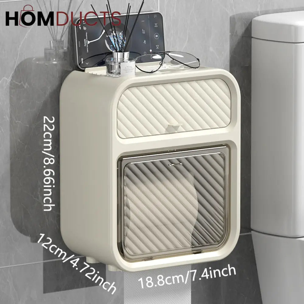 Wall Mounted Tissue Holder With Drawer – Homducts